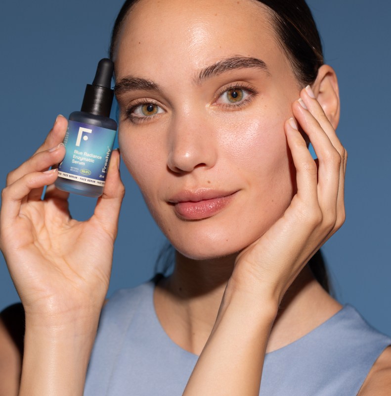 Exfoliating Facial Serum | Blue Radiance Enzymatic | Freshly Cosmetics